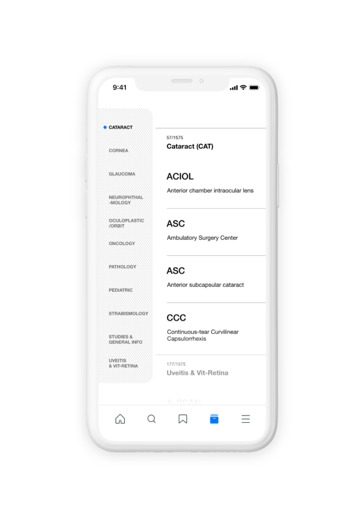 OE Acronyms – Learn ophthalmic acronyms, in seconds. Quickly and easily.