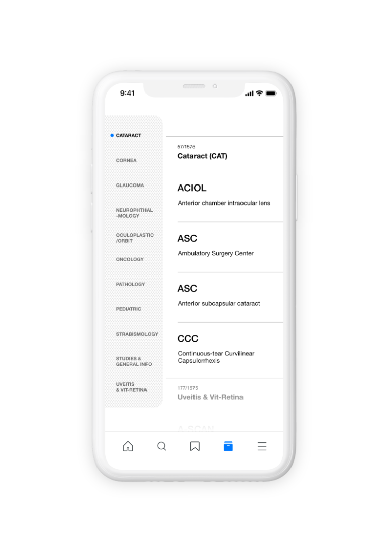 OE Acronyms – Learn ophthalmic acronyms, in seconds. Quickly and easily.